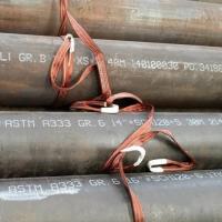 China Api5l Astm A333 Gr. 6 Round Seamless Steel Pipe Black Painted for sale