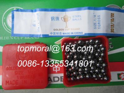 China Steel ball for bicycle/ golden cup steel ball for sale