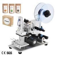 China Mini Tabletop Cardboard Bottle Flat Labeling Packing Machine Semi Automatic Manual CE Certificated for sale