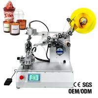 China Lightweight 80kg Semi Auto Sticker Labeling Machine Applicator With Dispenser for sale