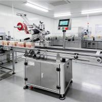 China Metal Plastic Cap Flat Bag Labeling Machine For Rectangular Square Bottles SGS Certificated for sale