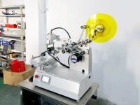 China Desktop Semi Automatic Labeling Machine Conical U Shaped Dispenser For Coffee Plastic Cups for sale