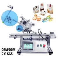 China Glass Plastic Bottle Flat Desktop Labeler Machine Applicator SUS304 Semi Auto OEM for sale