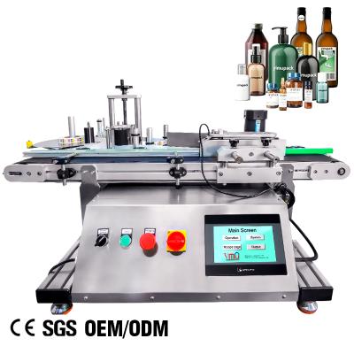 China Professional Factory Automatic Tabletop Tagging Machine Essential Oil Bottles Vials Reagent Bottles Labeling Machine for sale