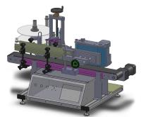 China Automatic Desktop 100ml 300ml 500ml 800ml Water Bottle Labeling Machine for Glass and Plastic Bottle Label Applicator for sale
