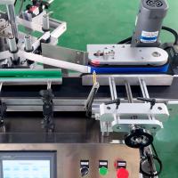China PLC HMI Automatic Bottle Labeler Square Bottle Label Applicator For Cylindrical Containers for sale