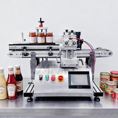 China Desktop Small Round Glass Bottle Labeling Machine Applicator CE Certificated for sale