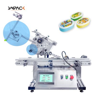 China Automatic Self Adhesive Flat Labeling Machine For Food Cosmetic Bags Box for sale