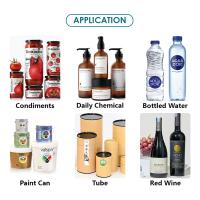 China Oil Wine Juice Flat Bottle Labeling Equipment Automatic Sticker Applicator 700W for sale