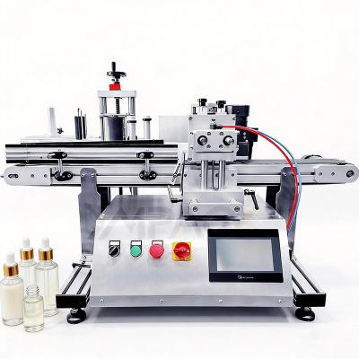 China Semi Automatic 500ml Wine Sticker Bottle Labeling Machine Food Cosmetic Bottle Labeler for sale
