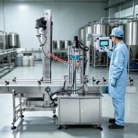 China Pneumatic Linear Screw Automatic Capping Machine For Metal Plastic Caps 1500W 110V for sale