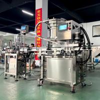 China High Speed 40Pcs/min Four Wheel Capping Machine Food and Cosmetic Automatic Capper Machine With Feeder Elevator for Bottles Jars for sale