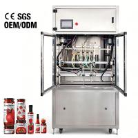 China Automatic Sauce Filling Machine Four Nozzles Bottle Dispensing Machine OEM for sale