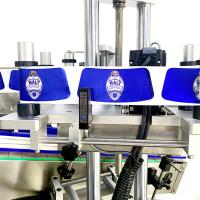 China Automatic Bottle Labeling Machine Glass And Plastic Bottle Neck And Body Labeling Machine For Red Wine And Beverages for sale