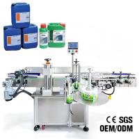 China Automatic Chemicals Bucket Sticker Applicator Machine Cleaning Agents Lubricants Labeling Machine for Bottles Buckets and Cans for sale