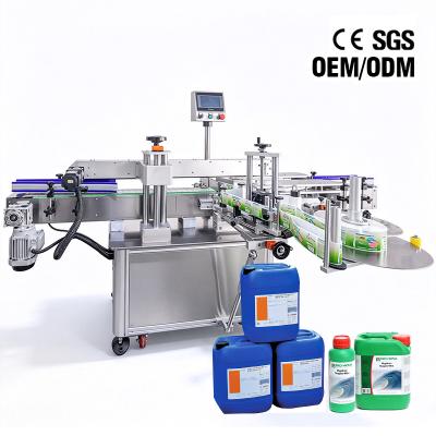 China Hot Selling Automatic Square Bottle Label Machine 5L 10L 20L Bucket and Bottle Sticker Labeling Machine With OEM ODM Services for sale