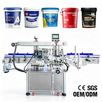 China YM610R Full Automatic Round Bottle Labeling Machine Buckets and Bottles Label Applicator Machine for sale