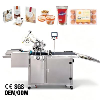 China HighSpeed 200pcs/min Automatic Flat Surface Label Applicator Bag Labeling Machine for Plastic and Paper Label Sticker Applicator for sale