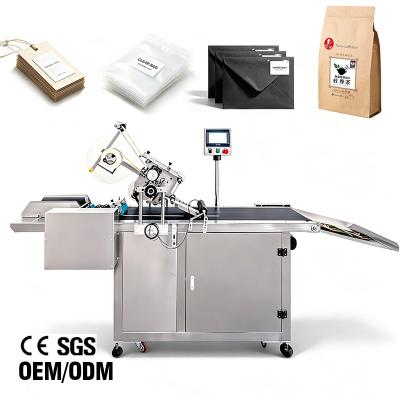 China High Accuracy Full Automatic Box Labeling Machine Tea Bags and Paper Boxes Flat Label Applicator Machine with Multifunction for sale