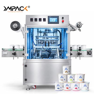 China High Speed 40Pcs/min Can Cups Sealing Machine Automatic Heat Sealing Machine Can Be Integrated With Filling Line for sale