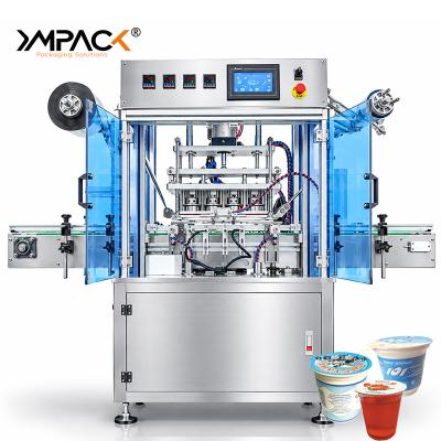 China YM-HS10 Automatic Aluminum Foil Sealing Machine Cup Sealing Machine Peanut Butter Nut Butter and Chocolate Paste Sealing Machine for sale