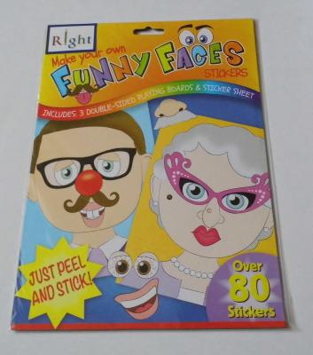 China funny faces stickers for sale