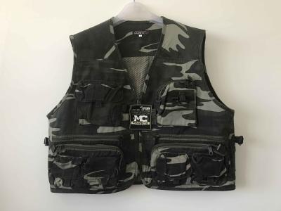 China Mens vest, camo vest, waistcoat 036 in T/C 65/35 fabric, camouflage, S-3XL for sale