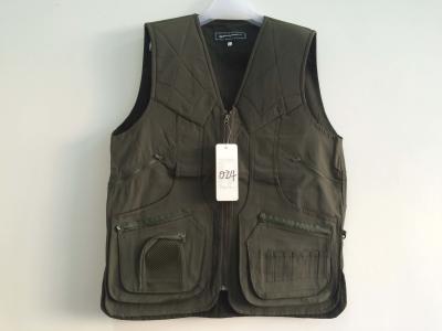 China Hunting vest in taslan fabric, S-3XL, olive, green color, water proof for sale