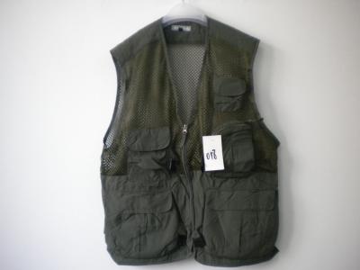 China Fishing vest in taslan fabric, S-3XL, olive, green color, water proof for sale