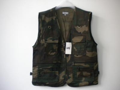 China mens vest in T/C 65/35 fabric, camouflage, fishing vest, S-3XL for sale