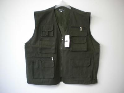 China vest, mens vest in T/C 65/35 fabric, fishing vest, casual vest for sale