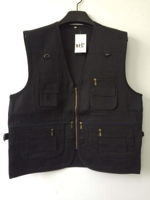 China vest, waistcoat, polyester washed fabric, weeding vest, weeding waistcoat, S-3XL, 4 colors: black, blue, green & beige for sale