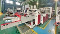 China Double Line High Speed Garbage Trash Vest T-Shirt Carry Bag Making Machine for sale