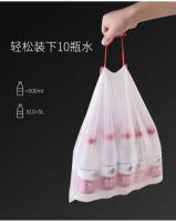 China Overlap Drawstring handle Garbage Bag Roll bag making Machine draw tape trash roll bag machinery for sale