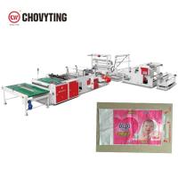China Loop Handle Side Seal Bag Making Machine 60pcs/min , Drawstring Diaper Bag Making Machine for sale