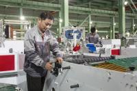 China PE OPP CPP Side Seal Bag Making Machine 180pcs/min for sale