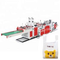 China Double Line High Speed Garbage Trash Vest T-Shirt Carry Bag Making Machine for sale