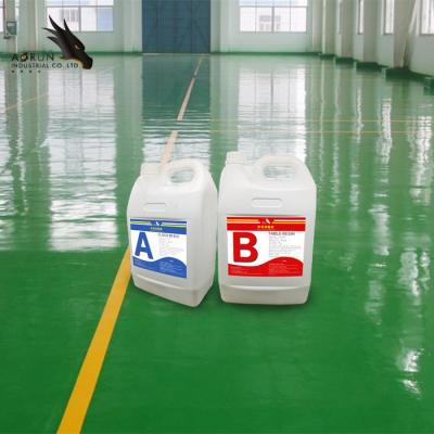 China Odorless Liquid Glass Deep Pour Epoxy Floor Paint 3D Floor Sticker Epoxy Floor Resin for sale