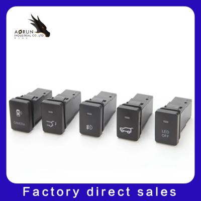 China Aorun Brand 12V Various Symbols LED Light Bar Push Button Switch Toyota Switch Car Central Control Switch for sale