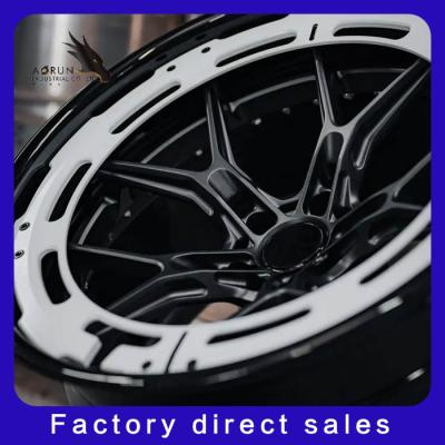 China Customized 2 Piece Super Deep Concave Brushed Bronze Polished Lip Forged Wheels for sale