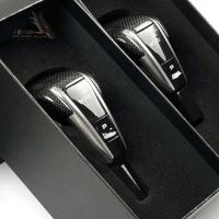 China Premium Interior Car Carbon Fiber Gear Handle Car Shift Knob For Porsche Cayenne 2018-2022 Panamera 2017-2022 for sale