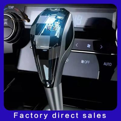 China Auto Interior Accessories Crystal Touch Luminous Pommeau De Levier De Vitesse De Voiture RGB Led  Shift Car Gear Knob for sale