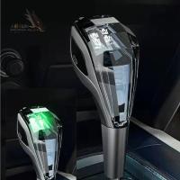 China Auto Interior Accessories Crystal Touch Luminous Pommeau De Levier De Vitesse De Voiture RGB Led  Shift Car Gear Knob for sale
