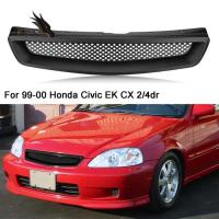 China Car Front Grill Fits For 96 97 98 99 00 01 02 03 Civ Ic EK EJ ES CX JDM Type-R Style Bumper Kit ABS Plastic for sale