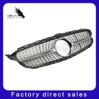 China Car Front Bumper Grille Grill For Mercedes Benz C Class W205 2014-2018 Diamond Style Racing Grills for sale