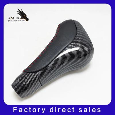 China Black Genuine Leather Automatic Lever Car Gear Shift Knob For LAND CRUISER 2003-2017 LC5 4RUNNER TUNDRA TRD PRO FJ for sale