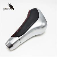 China Black Genuine Leather Automatic Lever Car Gear Shift Knob For LAND CRUISER 2003-2017 LC5 4RUNNER TUNDRA TRD PRO FJ for sale