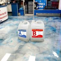 China Satin Matte Epoxy Floor Resin 150 RAL Color Floor Paint Epoxy Resin for sale