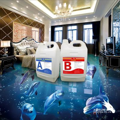 China 2:1 AB High Gloss Epoxy Resin 1mm Dry Film Thick Bubble Free for sale