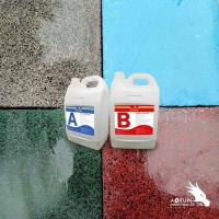 China OEM 100 Solids Epoxy Floor Coating Self Defoaming Alkali Resistant for sale